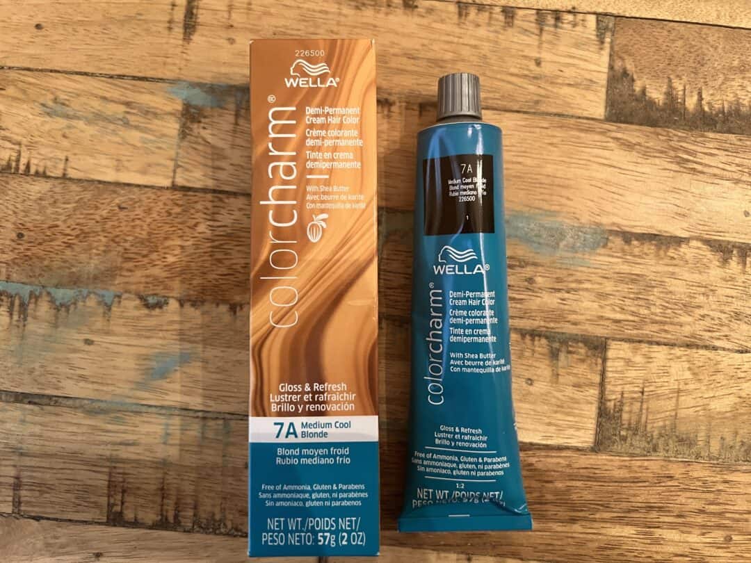 Wella 7A Before and After Results on Brassy Bleached Hair