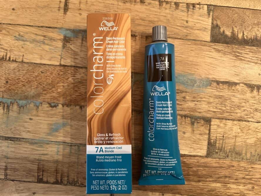 Wella 7A Before and After Results on Brassy Bleached Hair